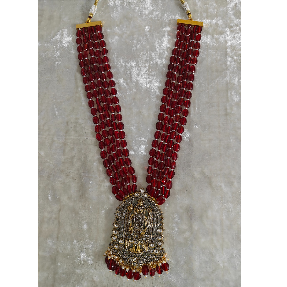 Jumpstart Your Style with the Ruby Colour Multilayer String Necklace